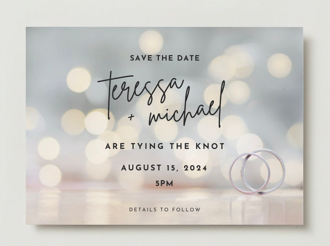 Rings & Bubbles Wedding STD - Digital Download or Print on Demand - Etsy