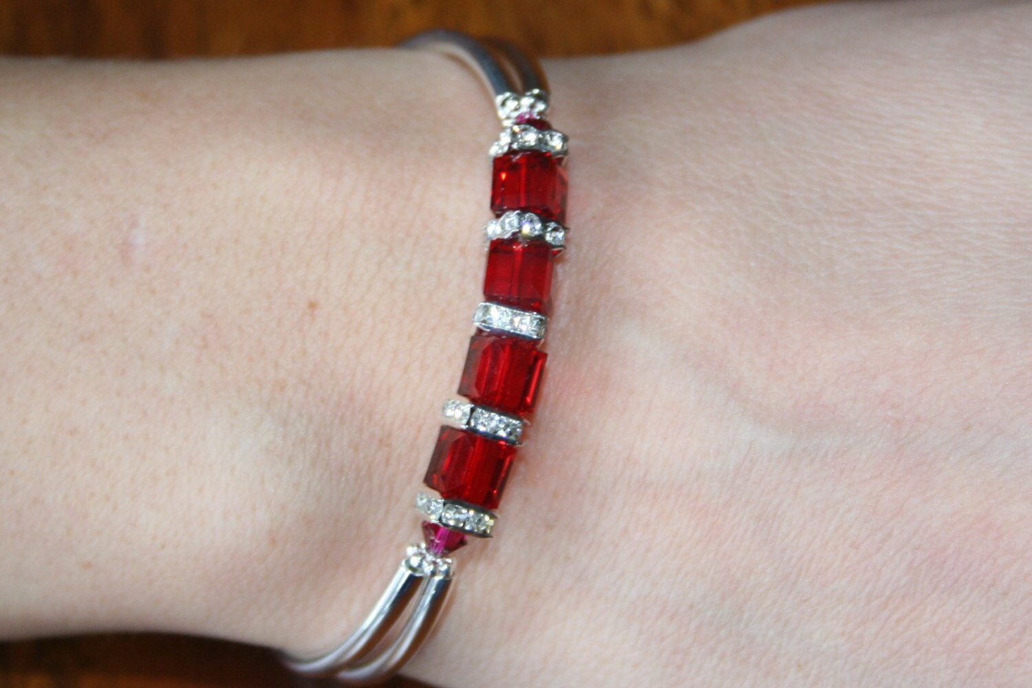 Swarovski Crystal July Birthstone Bracelet - Etsy