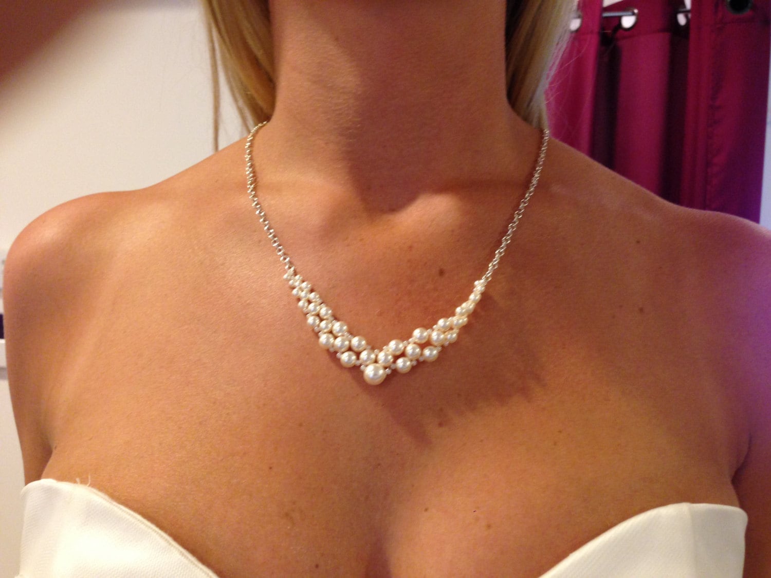 Swarovski Pearl Wedding Necklace Etsy