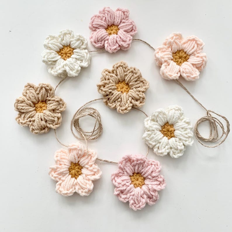 Spring Garland, Easter Garland, Daisy Nursery Decor, Daisy Bunting ...