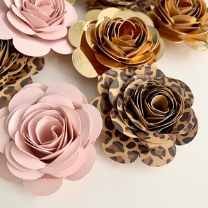 Leopard Party Decor, Leopard Birthday Decorations, Gold Paper Flowers ...