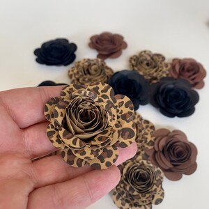 Leopard Print Paper Flowers, Party Decor Set - Etsy