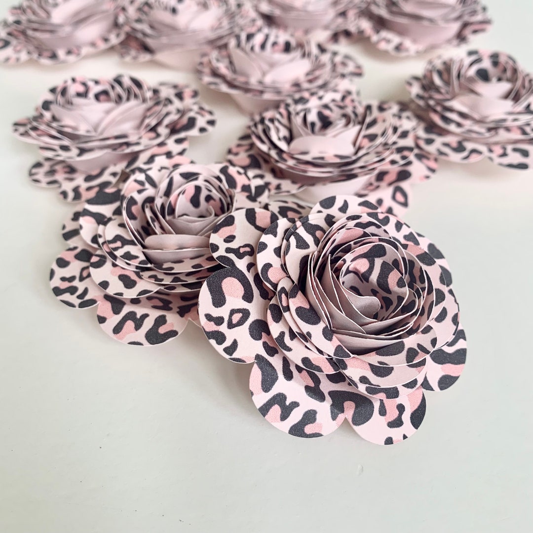 Pink Paper Flowers, Leopard Print Party, Safari Birthday Party, Cheetah ...