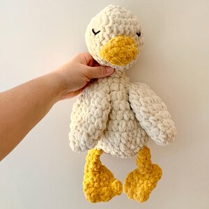Goose Plush Toy, Goose Lovey, Soft Sensory Toy, Crochet Goose Snuggler ...