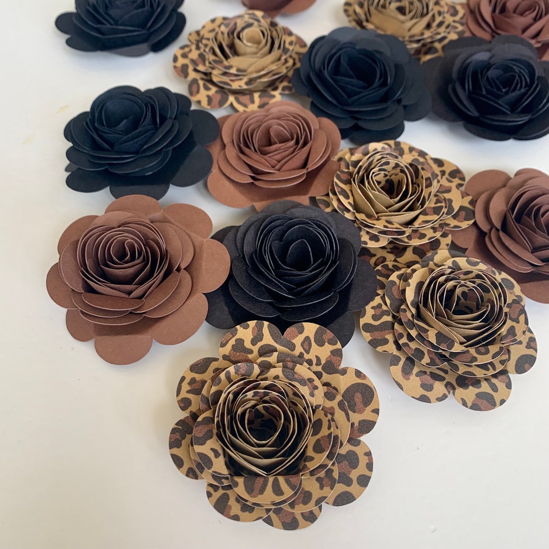 Leopard Party Decor, Paper Flowers, Leopard Print Party, Safari ...