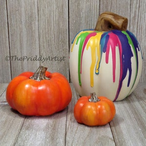 Splatter Paint Pumpkin Decoration / Fall Decor / Thanksgiving / Pumpkin ...