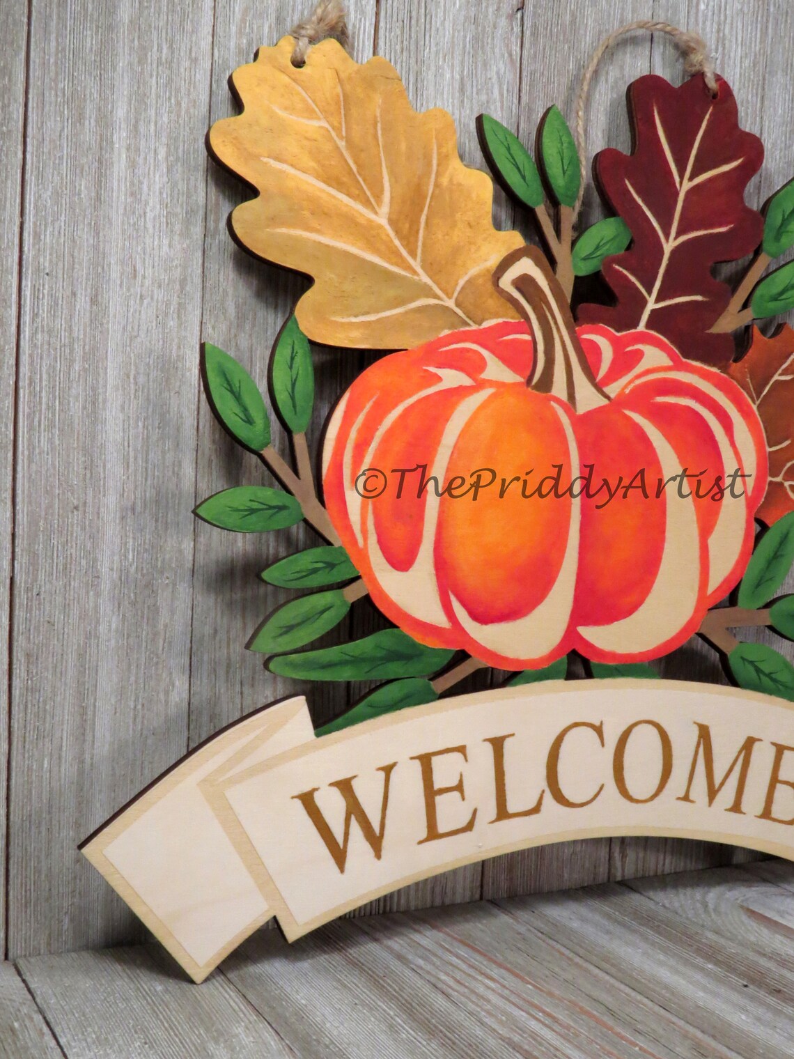 Welcome Fall Sign / Wall Art / Fall Decor / Thanksgiving / - Etsy