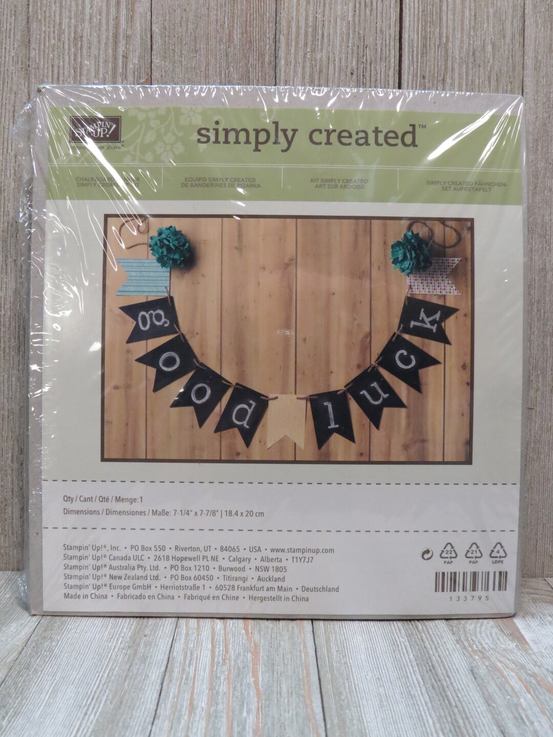 Stampin' Up / Chalkboard Banner Simply Created Kit / Chalk Banner ...