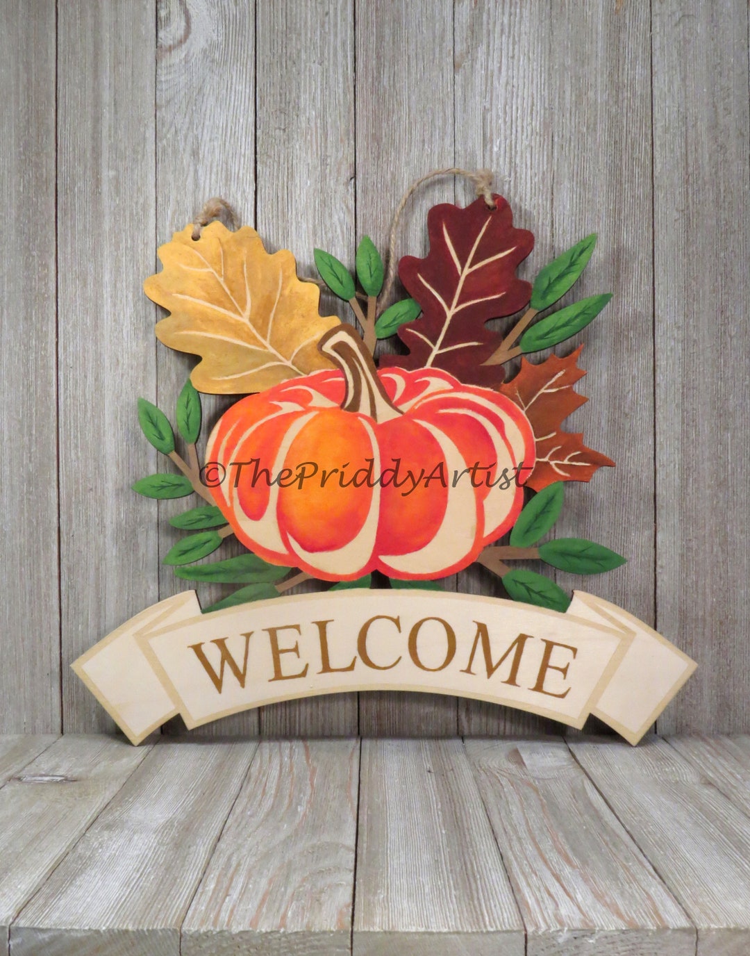 Welcome Fall Sign / Wall Art / Fall Decor / Thanksgiving / Pumpkin Sign ...