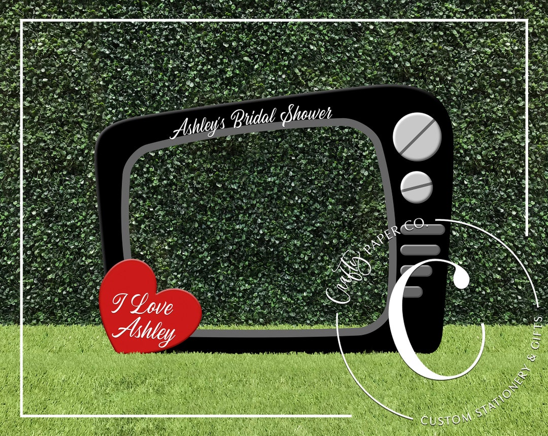 Retro TV Photo Booth Frame Vintage Tv Photo Booth Prop Retro Bridal ...