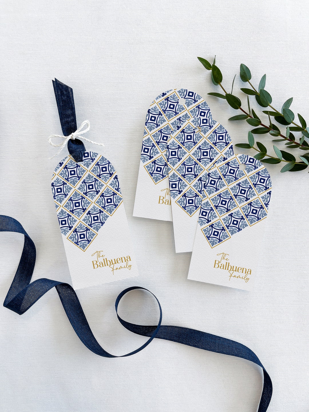 Talavera Custom Gift Tags Set | Spanish Tiles Custom Hang Tags ...