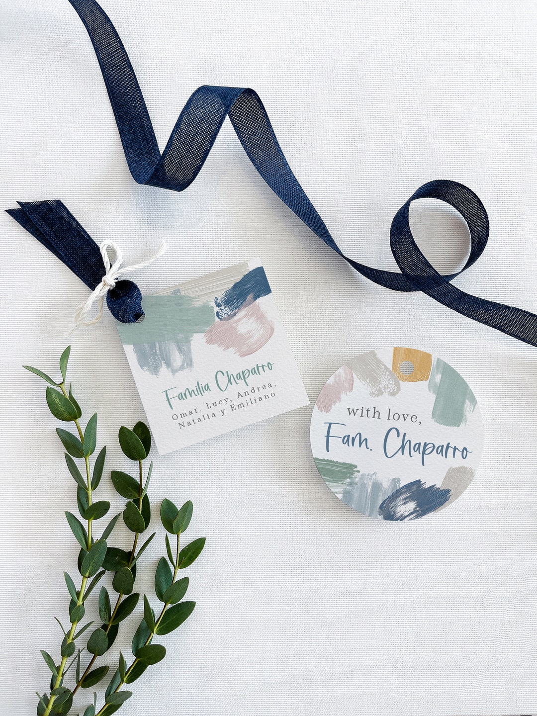 Paint Strokes Favor Tags Set | Paint Strokes Custom Hang Tags ...