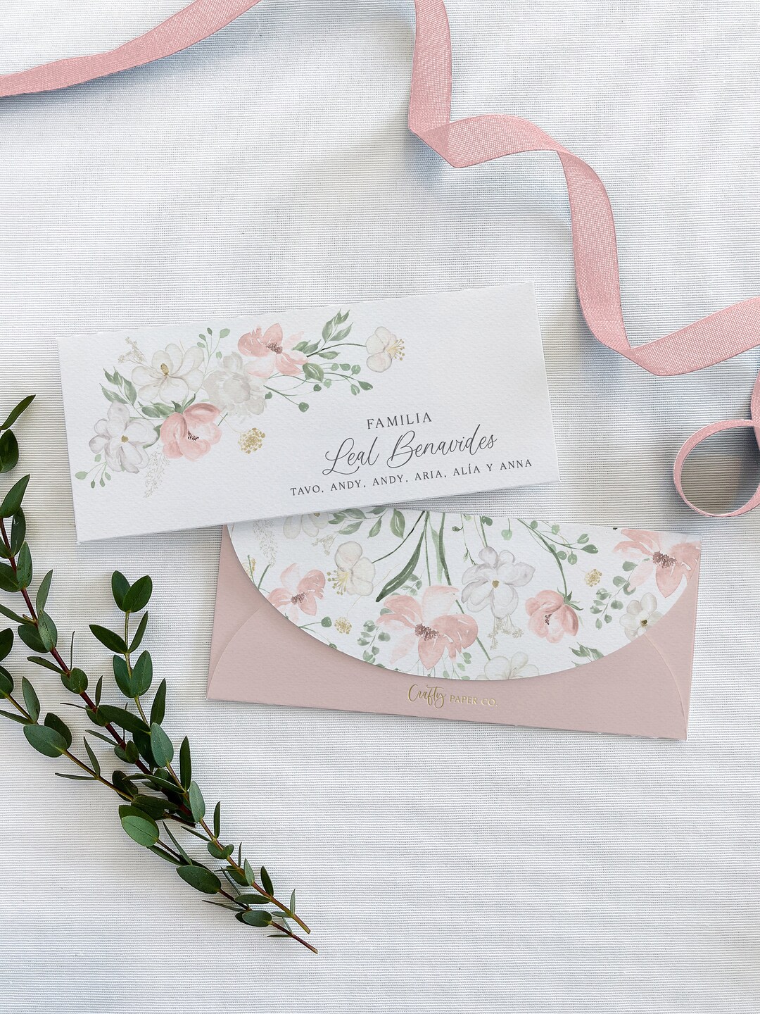 Blush Money Envelope Set | Blush Floral Custom Money Holders | Money ...