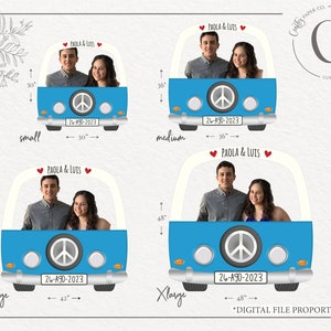 Van Photo Booth Frame Hippie Van Photo Booth Prop Custom Photo Booth ...