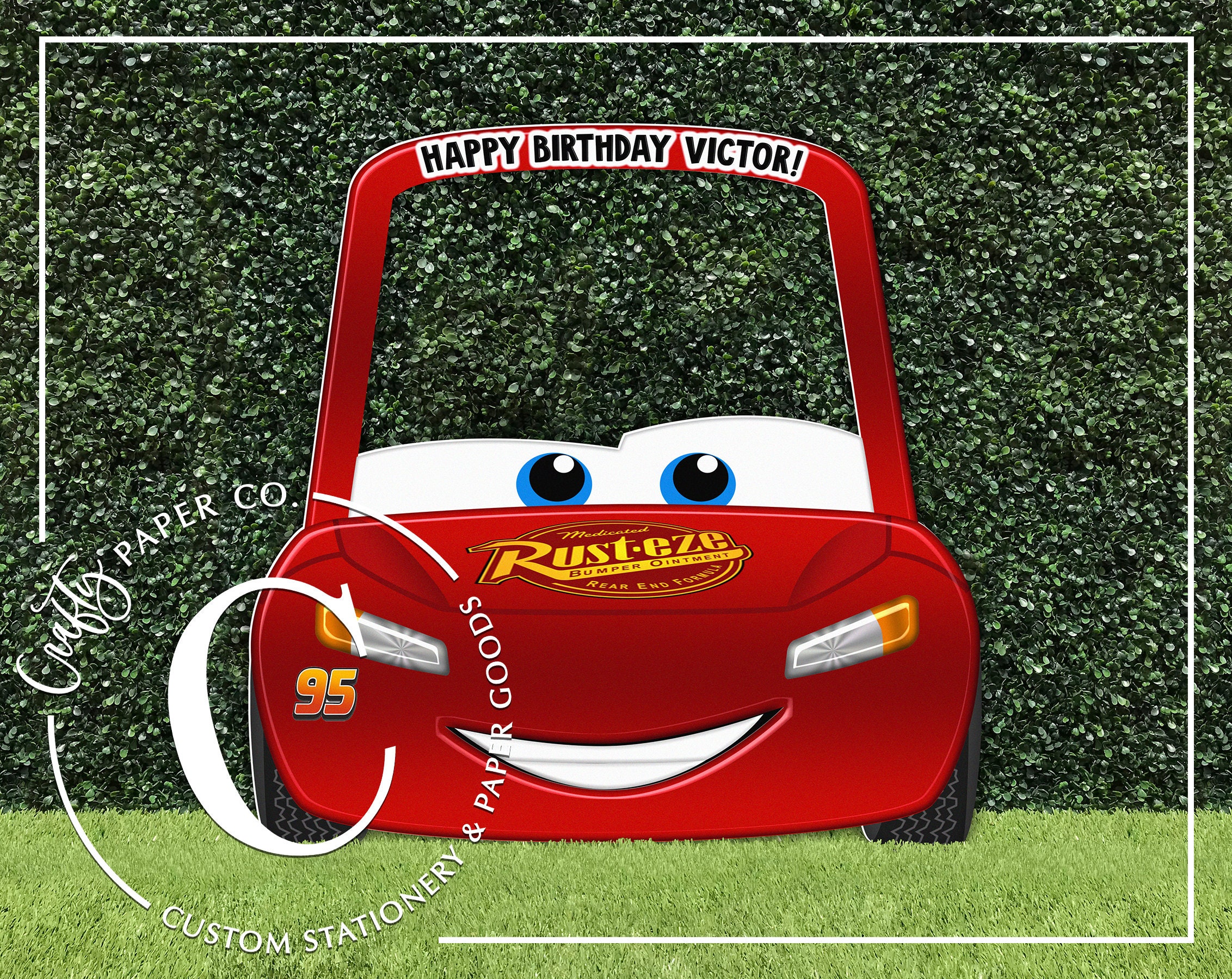 Cars photo booth frame Cars photo booth prop Cars photo | Etsy