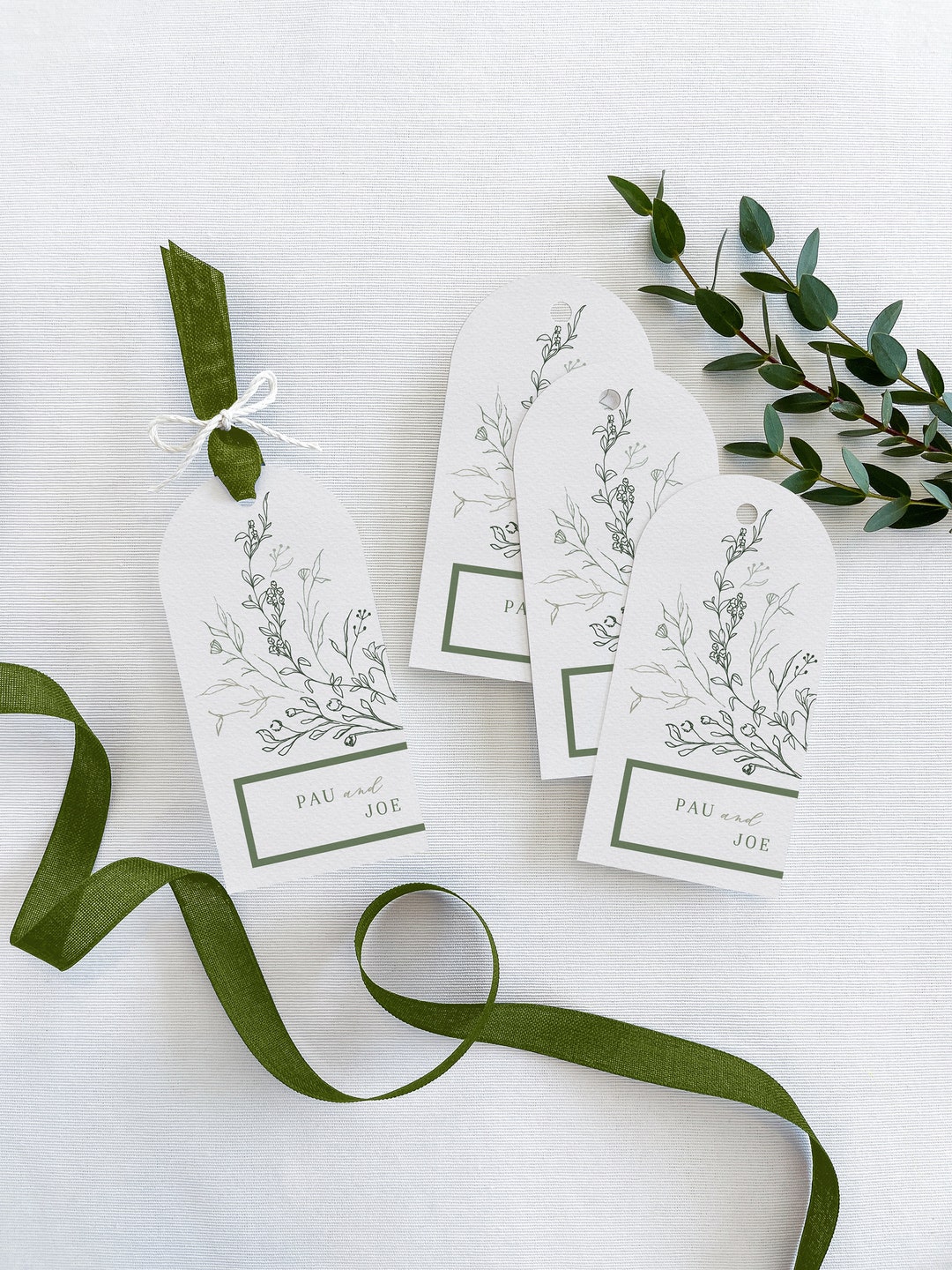 Botanical Custom Gift Tags Set | Botanical Custom Hang Tags ...