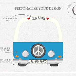 Van Photo Booth Frame Hippie Van Photo Booth Prop Custom Photo Booth ...
