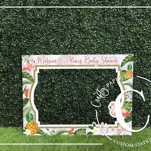 Luau Photo Booth Frame Bridal Shower Photo Prop Tropical - Etsy