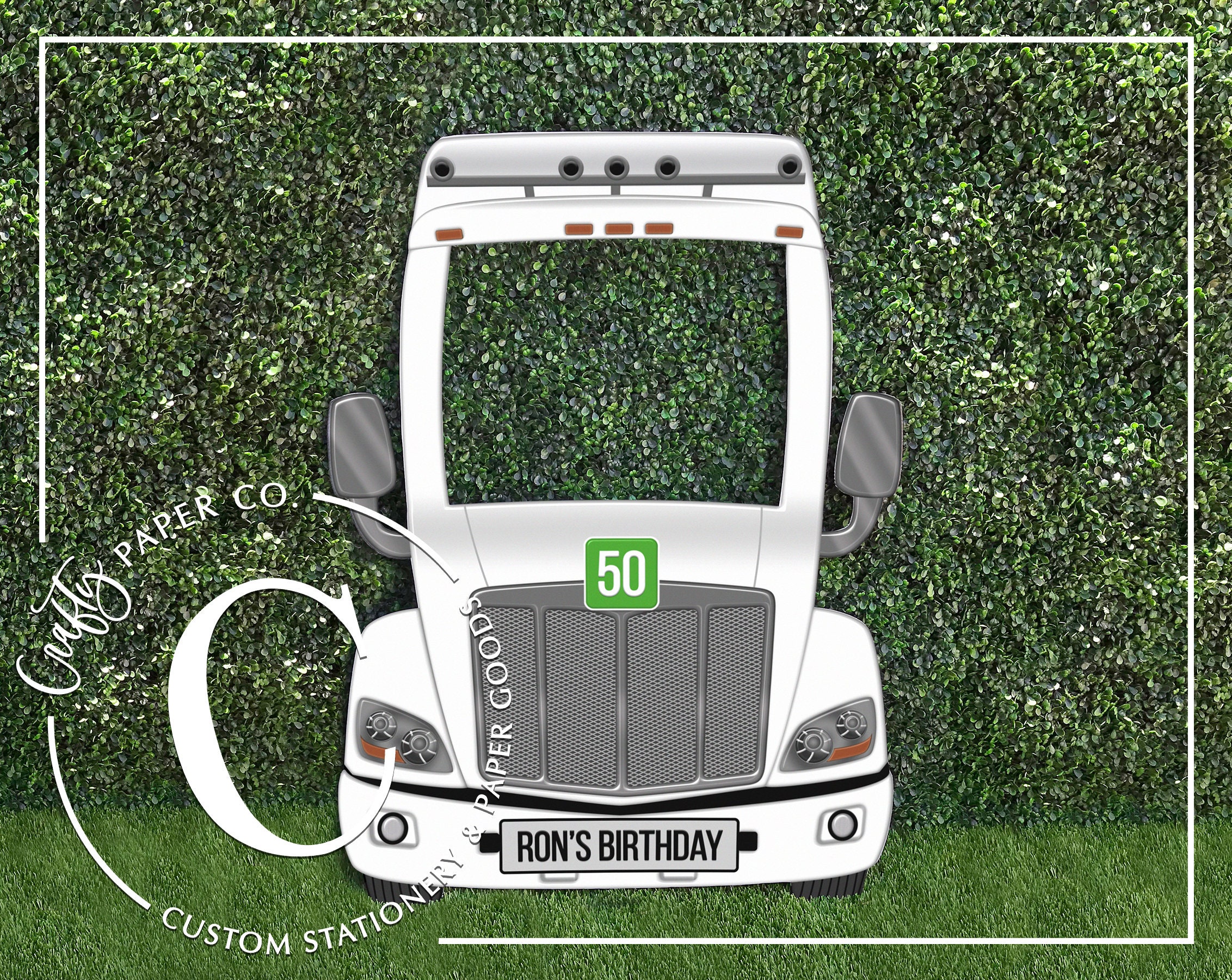 Truck photo booth frame Trucker photo booth prop Birthday - Etsy España