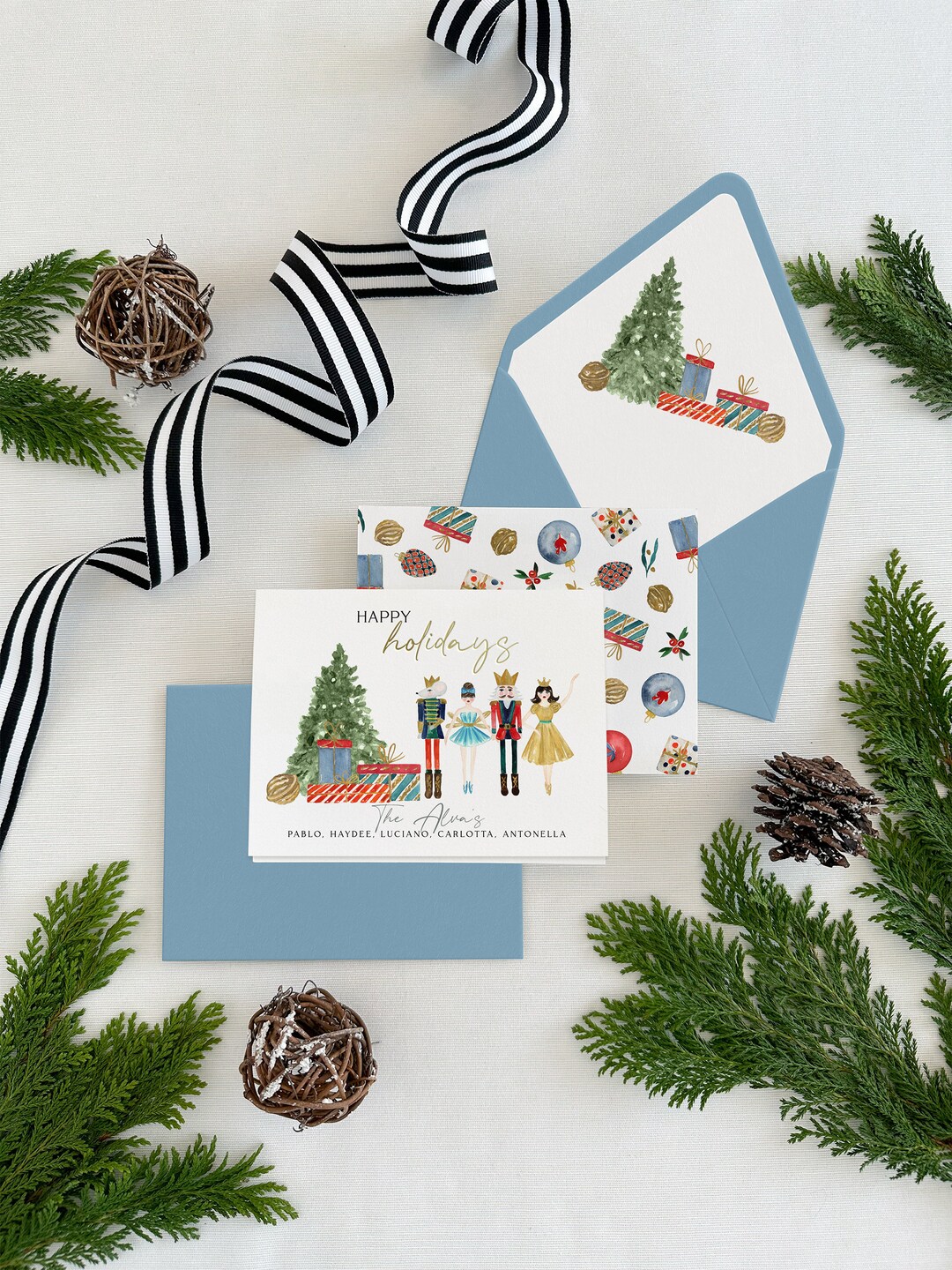 Nutcracker Folded Notecards Set Christmas Stationery Holiday Notecards ...