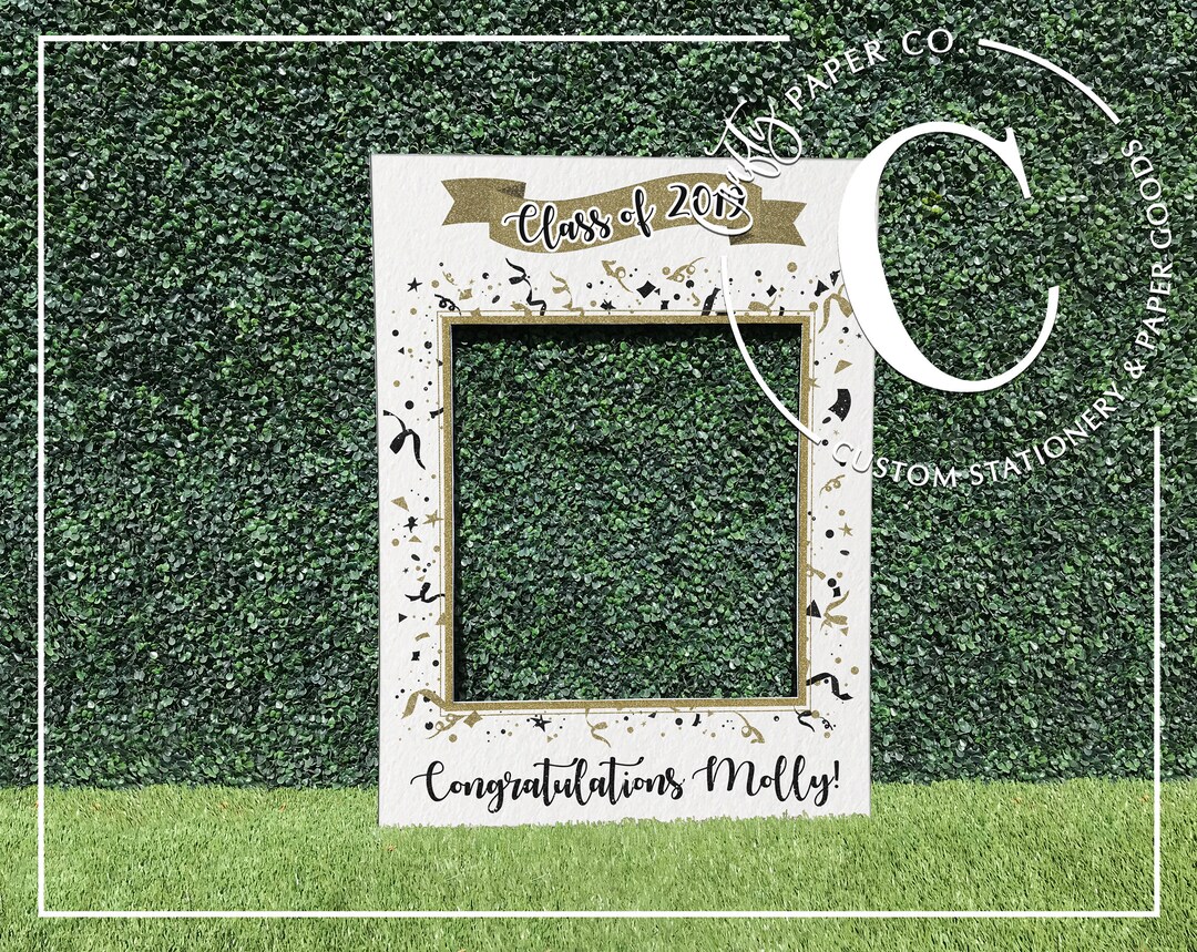 Graduation Photo Booth Frame Festive Photo Booth Prop Confetti Photo ...