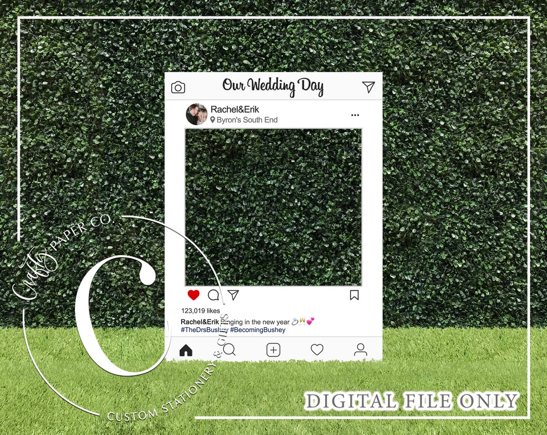 Insta Photo Booth Frame Social Media Photo Booth Prop Instagram Selfie ...