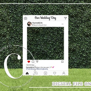 Insta Photo Booth Frame Social Media Photo Booth Prop Instagram Selfie ...