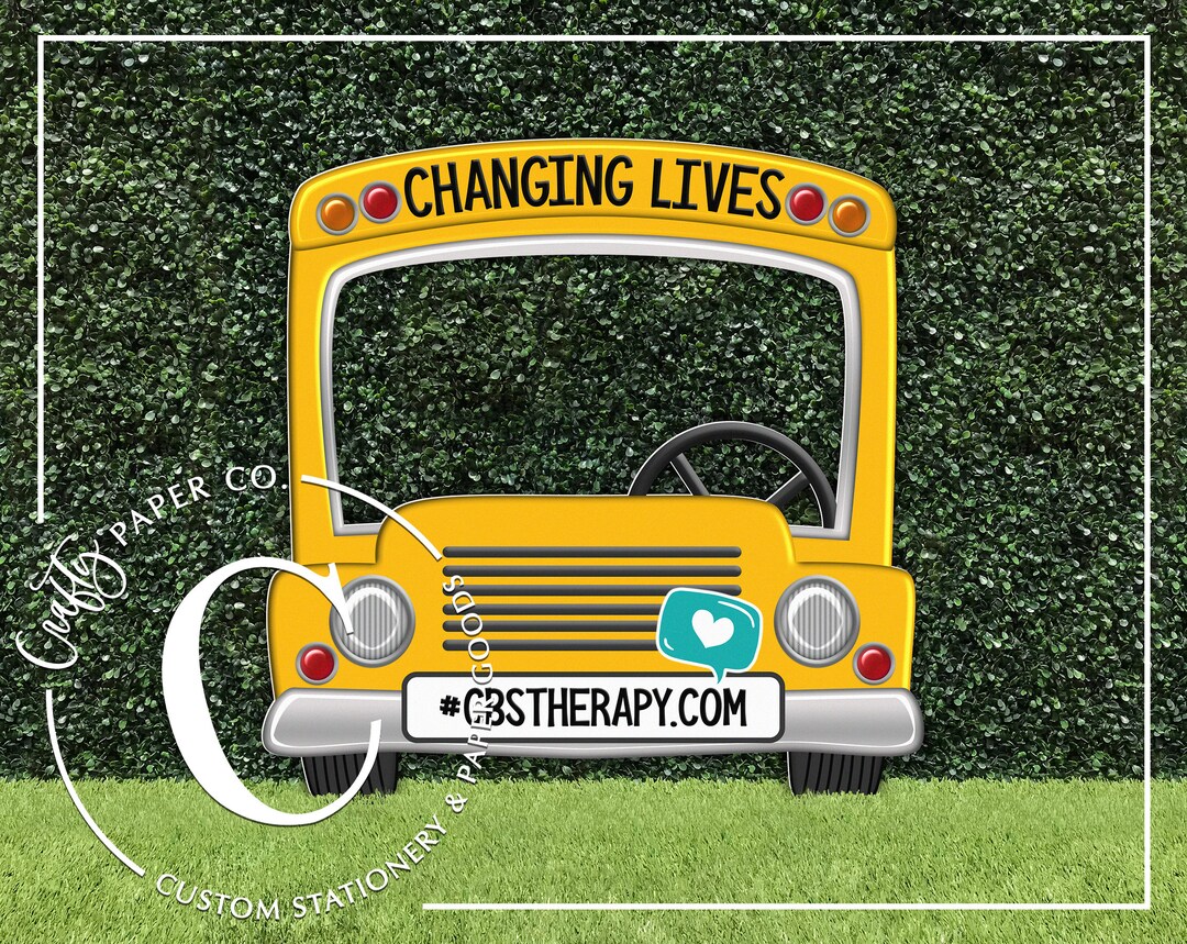 Back to School Photo Booth Frame School Bus Photo Booth Prop School ...