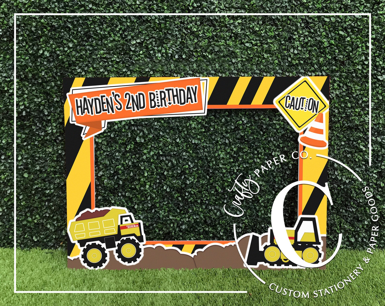 Construction Photo Booth Frame Yellow Truck Photo Booth Prop | Etsy