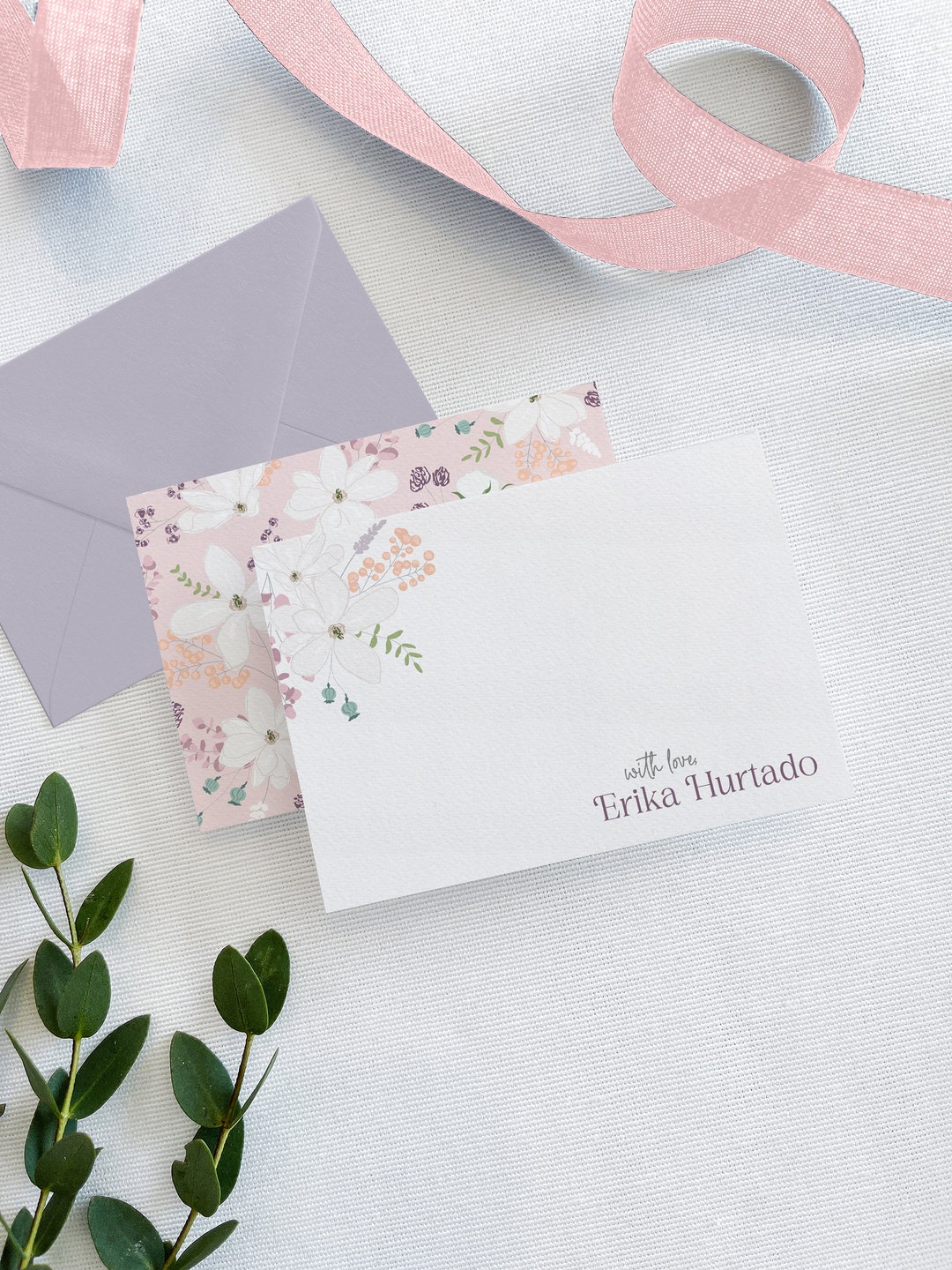 Sweet Spring Enclosure Cards Set | Floral Stationery | Spring Thank You ...