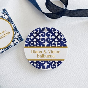 Talavera Favor Tags Set | Spanish Tiles Custom Hang Tags ...