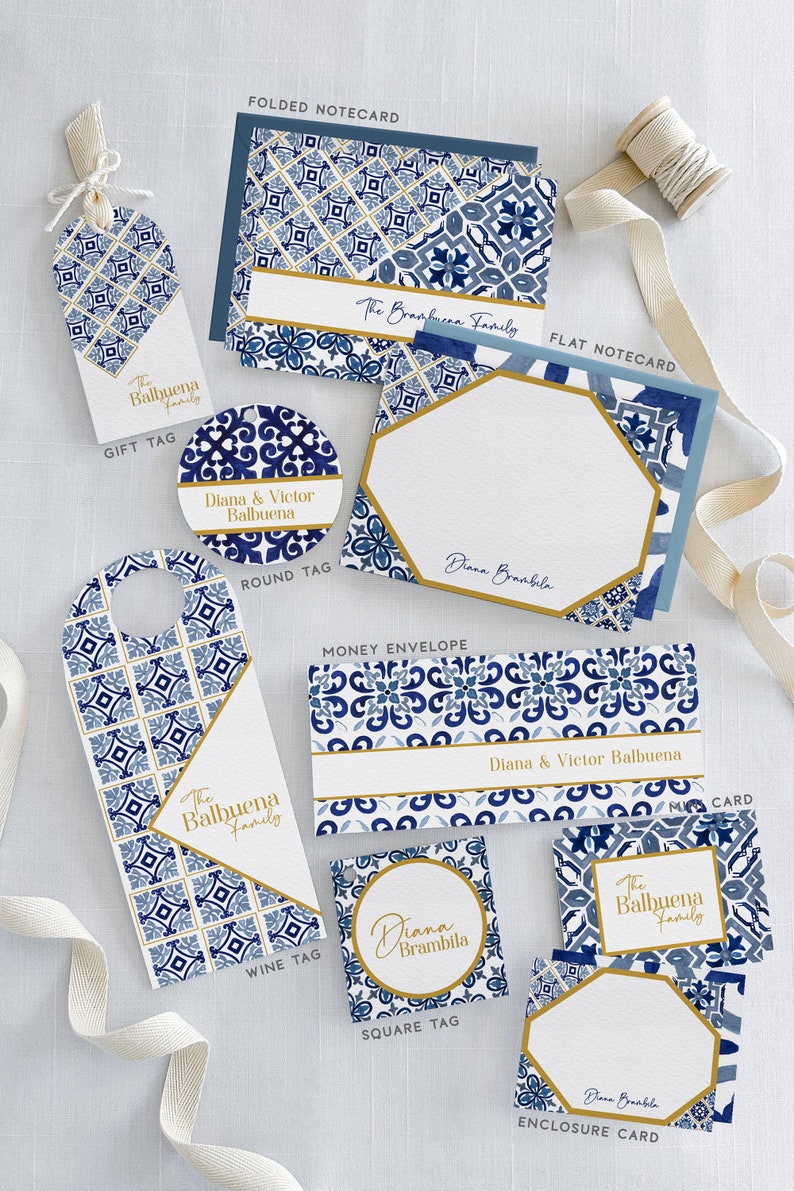 Talavera Custom Flat Notecards | Mexican Stationery Notecards Set ...