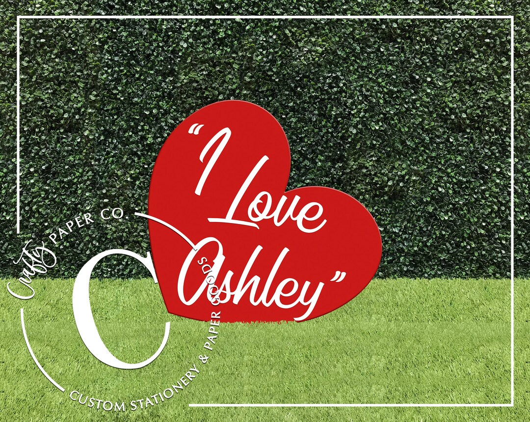 Heart Sign I Love Photo Booth Prop Birthday Photo Booth Prop Heart ...