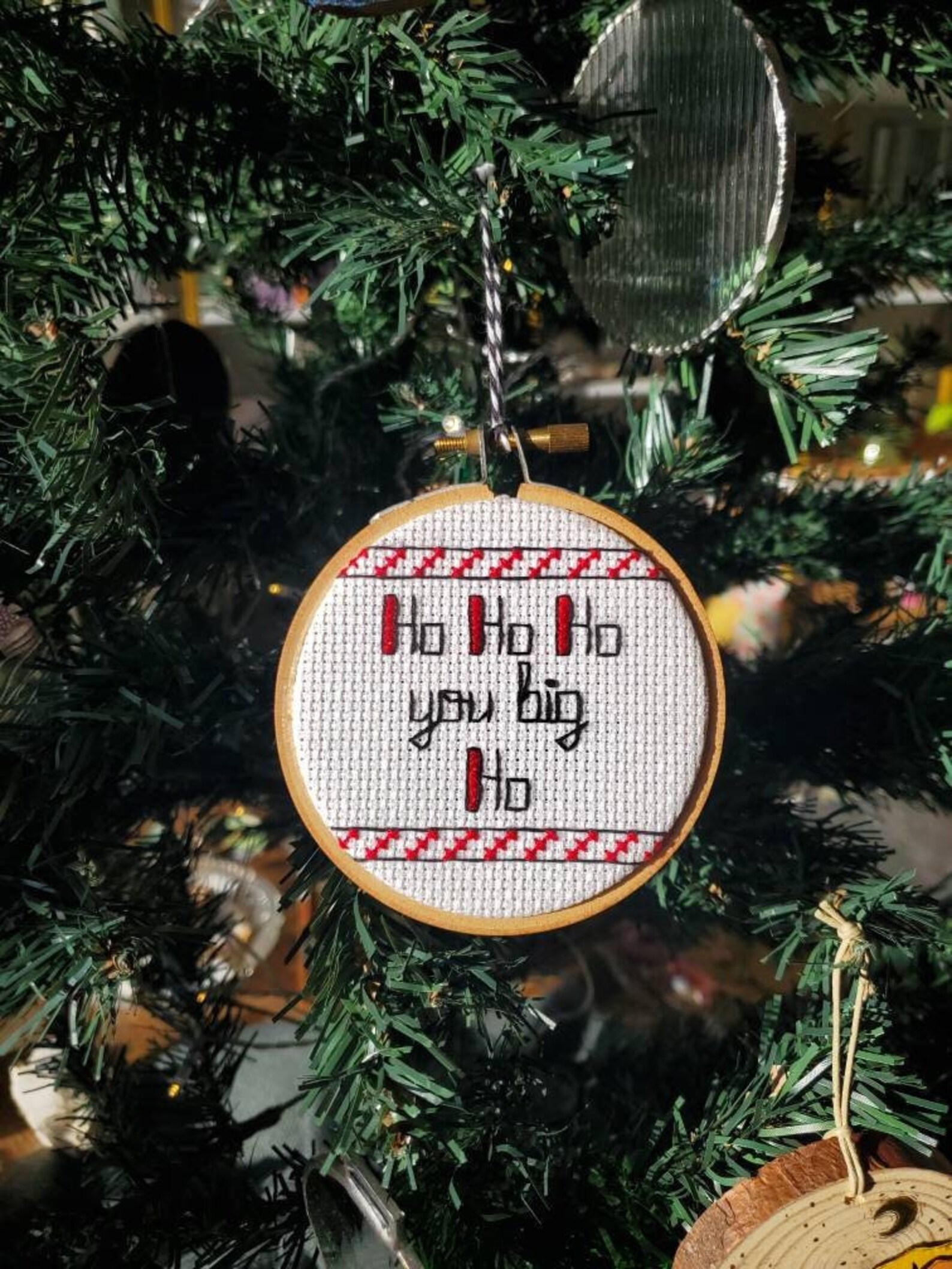Ho Ho Ho You Big Ho Cross Stitch Ornament made to Order - Etsy