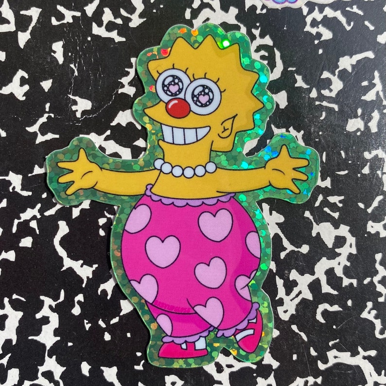Lisa Simpson the Clown Vinyl Sticker - Etsy