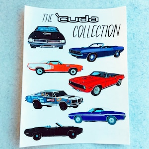The 'cuda Collection Hemi Car Paper Craft or Waterproof Vinyl Sticker ...