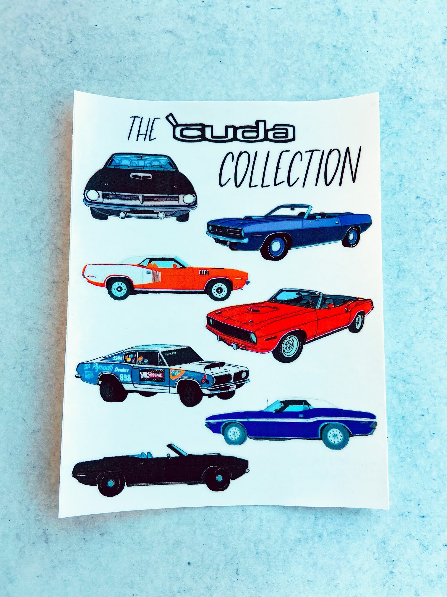The 'cuda Collection Hemi Car Paper Craft or Waterproof Vinyl Sticker ...