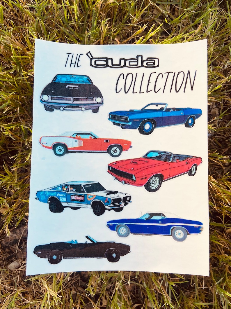 The 'cuda Collection Hemi Car Paper Craft or Waterproof Vinyl Sticker ...