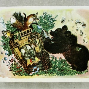 Russian Folk Tale Teremok Card Vintage Children Postcard - Etsy
