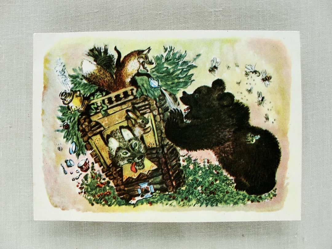 Russian Folk Tale Teremok Card Vintage Children Postcard - Etsy
