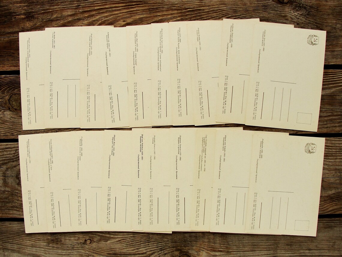 Drawings of Old Masters Cards Set of 20 Vintage Postcards | Etsy