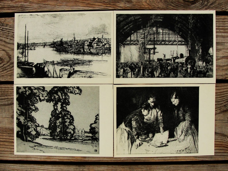 Graphics England Cards Set of 12 Vintage Postcards 1957 - Etsy