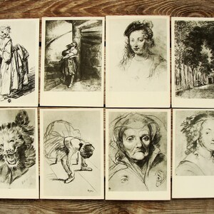 Drawings of Old Masters Cards Set of 20 Vintage Postcards - Etsy