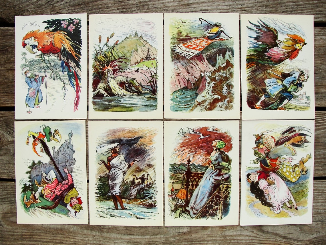 Fairy Tales of the World Folktale Cards Set 16 Vintage - Etsy