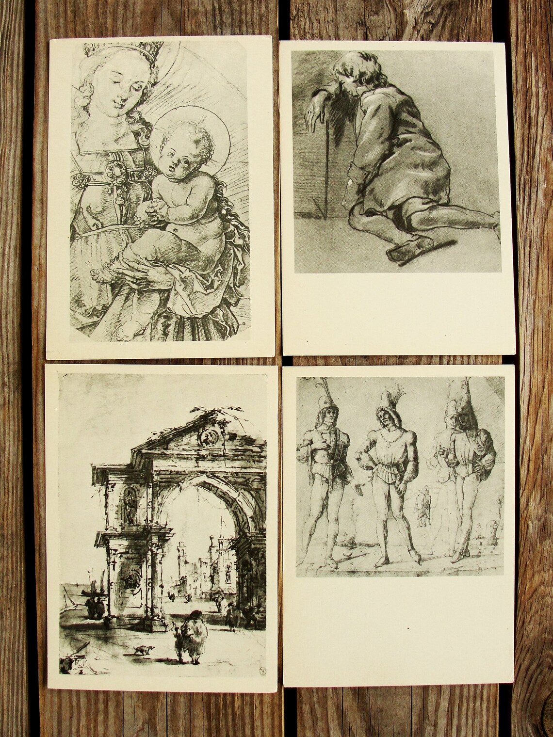 Drawings of Old Masters Cards Set of 20 Vintage Postcards | Etsy