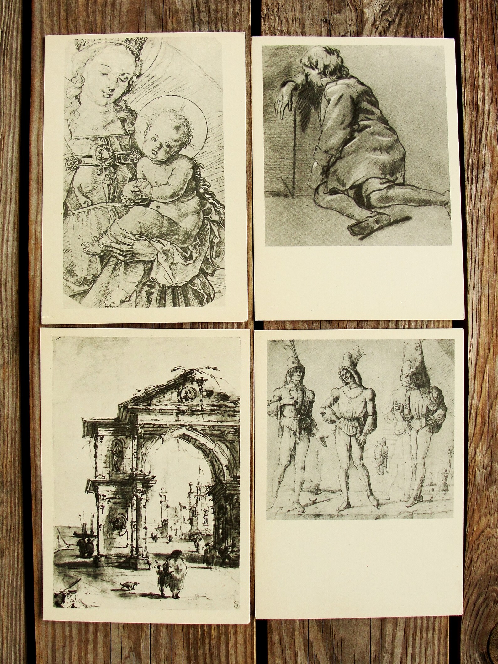 Drawings of Old Masters Cards Set of 20 Vintage Postcards | Etsy