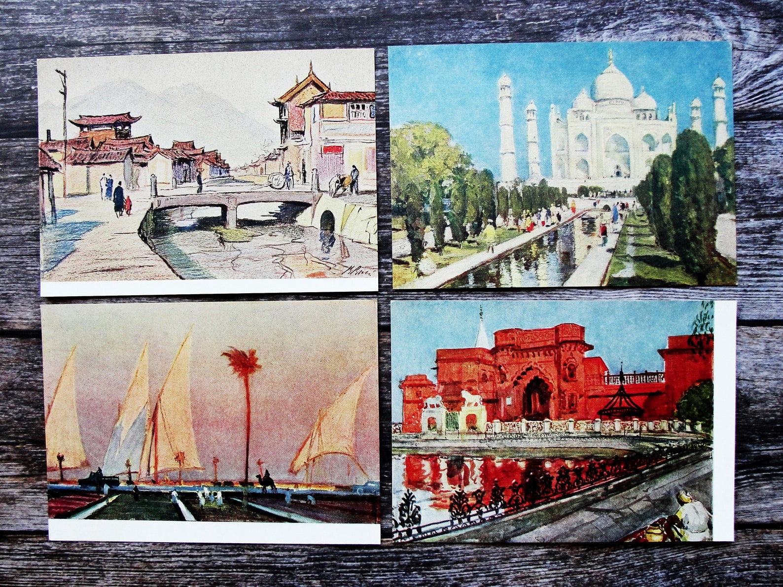 Asia Travel Cards Set 10 Vintage Travel Postcards 1962 - Etsy