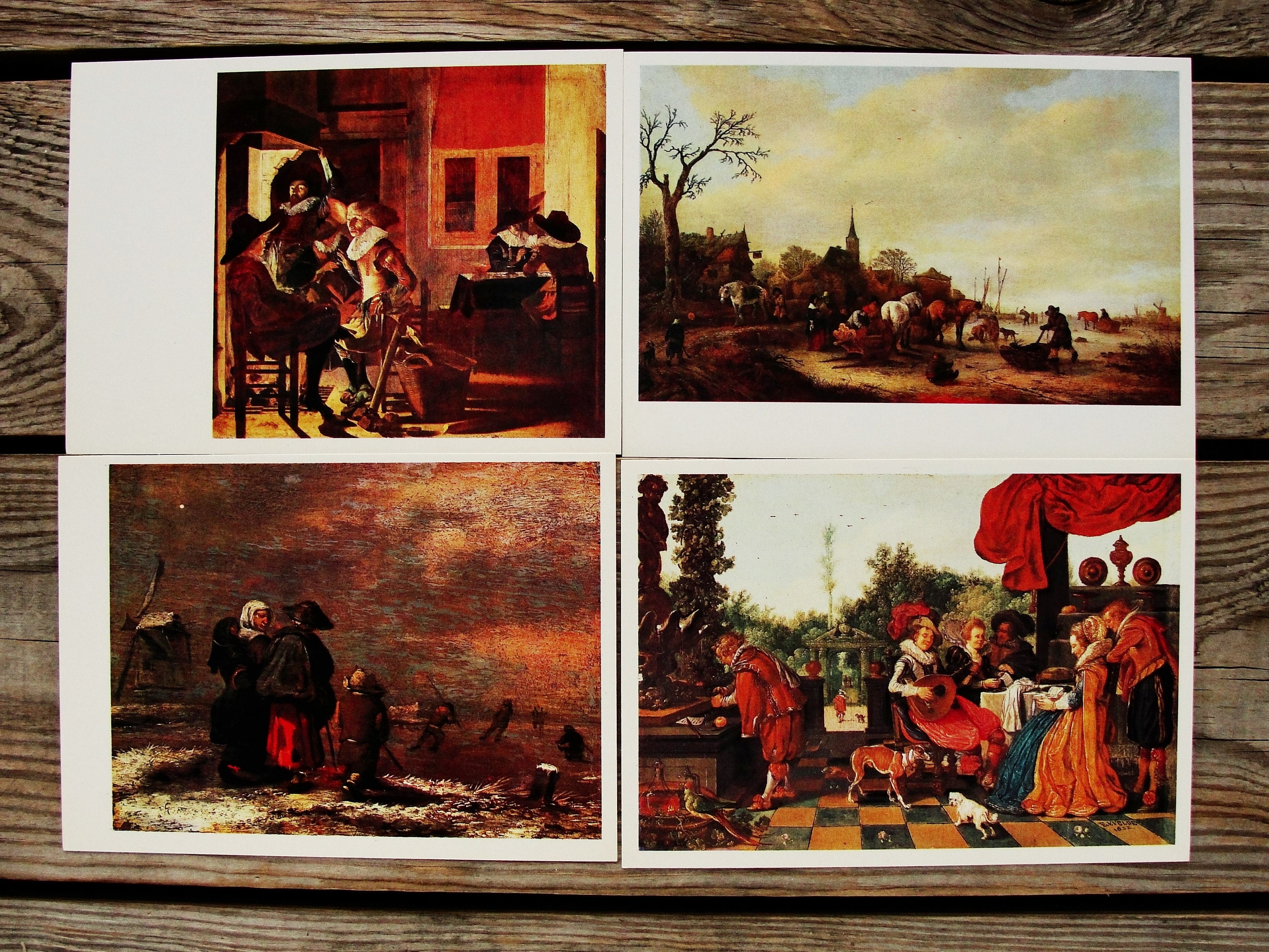 Dutch Genre Painting Cards Set of 16 Vintage Postcards 1982 - Etsy UK