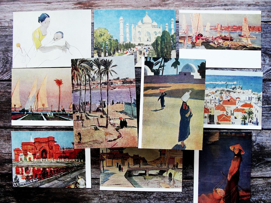 Asia Travel Cards Set 10 Vintage Travel Postcards 1962 - Etsy
