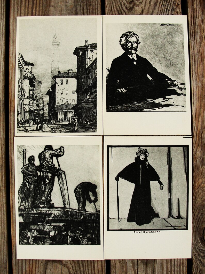 Graphics England Cards Set of 12 Vintage Postcards 1957 - Etsy